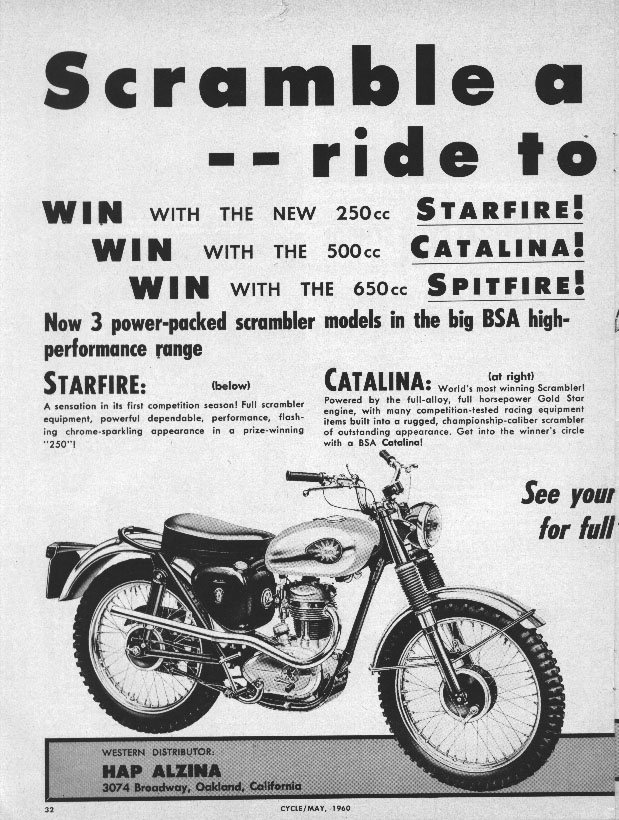 BSA Scramble Ad | Bike-urious