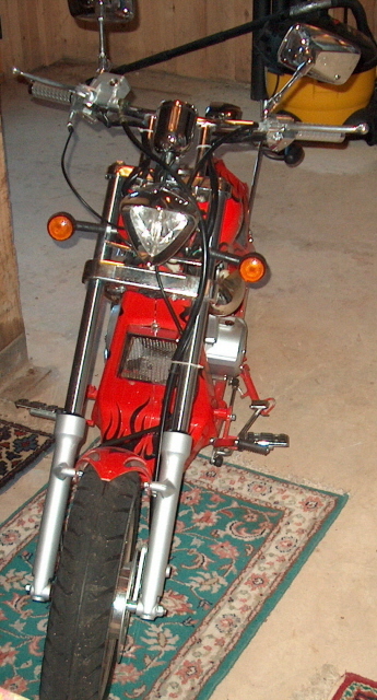 Budweiser Mini Chopper – Front | Bike-urious
