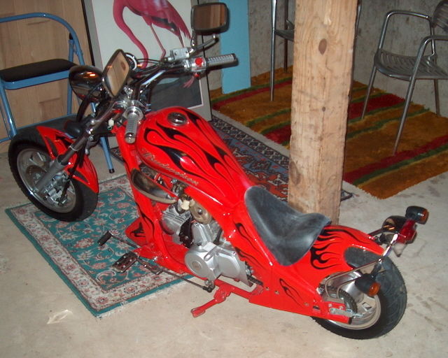Budweiser Mini Chopper – Left Side | Bike-urious