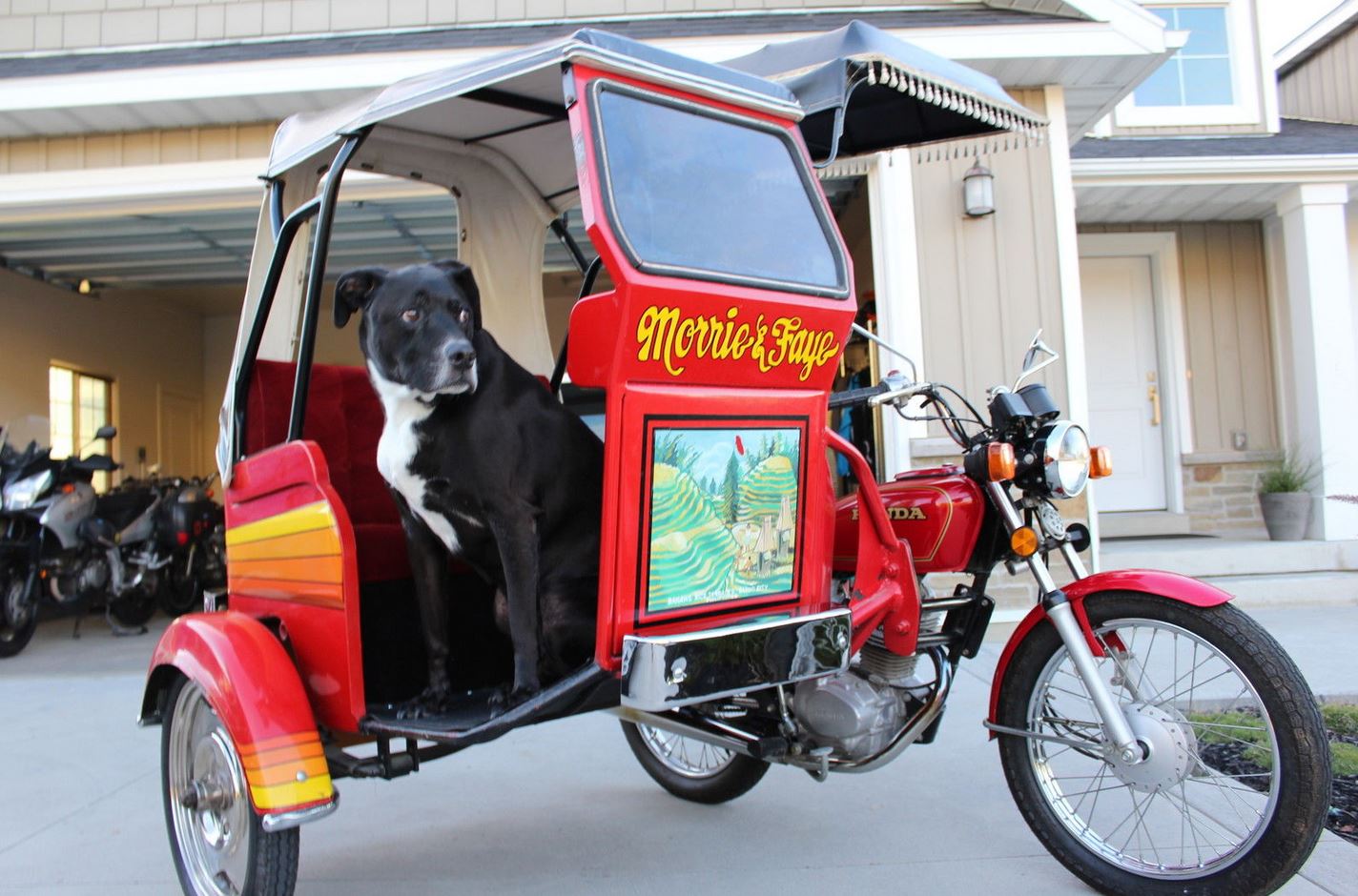 Honda CB125S with Rickshaw Sidecar – Front Right | Bike-urious