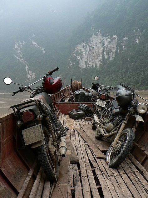 Motorcycles in Boat | Bike-urious