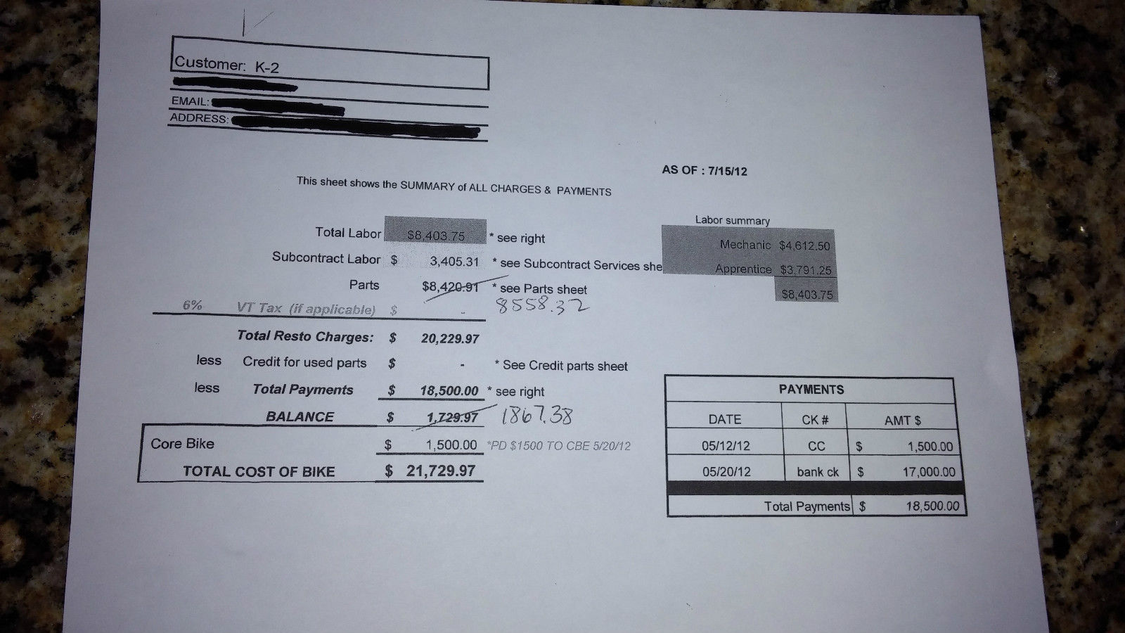 Norton Commando 850 – Invoice | Bike-urious