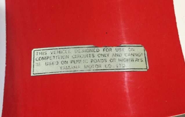 Yamaha TZ700 – OHV Sticker | Bike-urious
